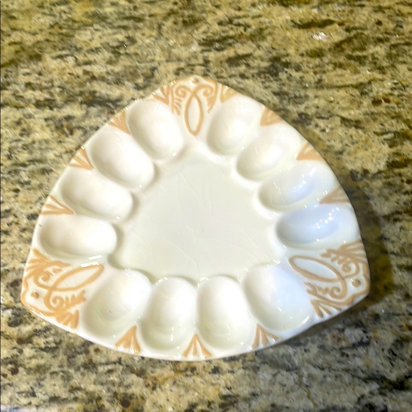 Kitchen | Vintage Triangular Egg Serving Plate 9 Per Side | Poshmark